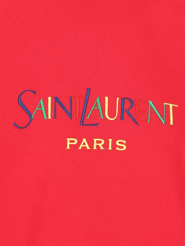 Saint Laurent Embroidered Crewneck Sweatshirt