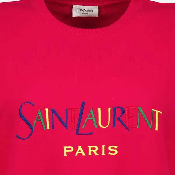 Saint Laurent Embroidered Crewneck Sweatshirt
