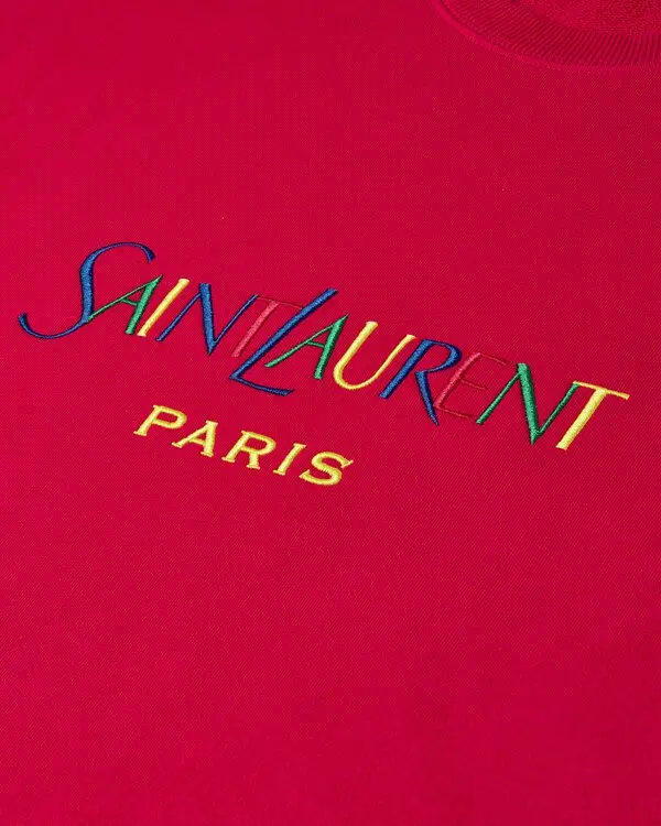 Saint Laurent Embroidered Crewneck Sweatshirt