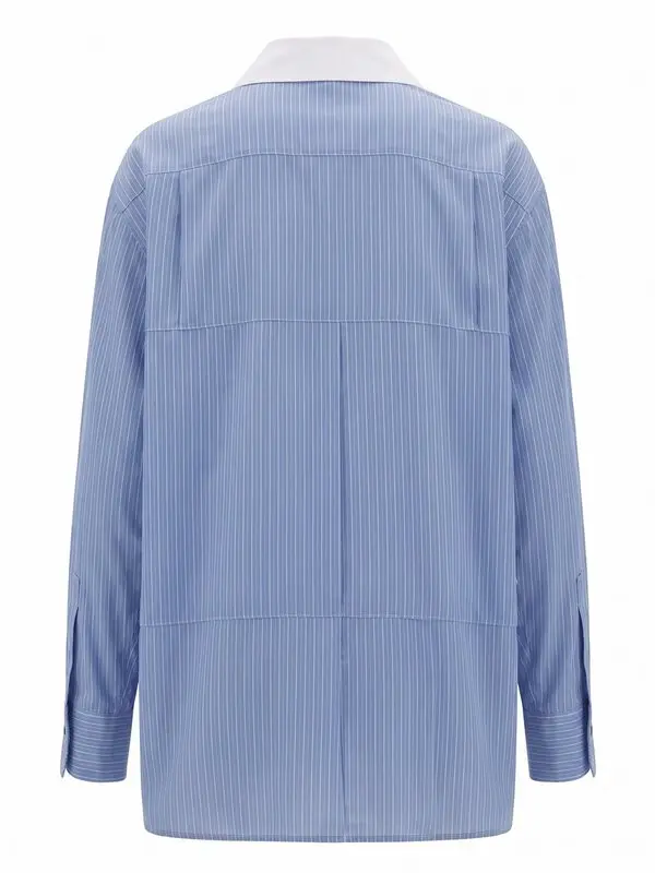 Bottega Veneta Long-sleeved Collared Shirt - Blue