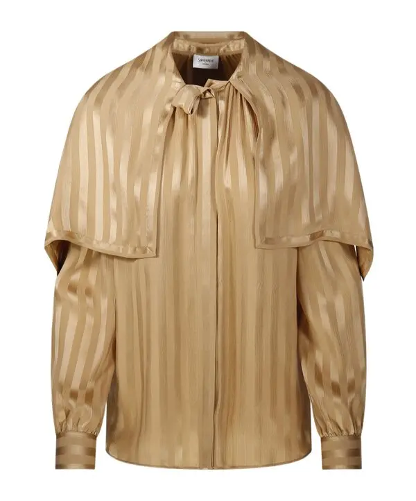 Saint Laurent Striped Bow-tie Shirt - No