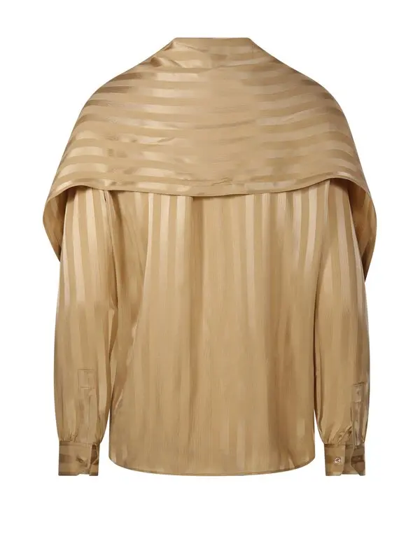 Saint Laurent Striped Bow-tie Shirt