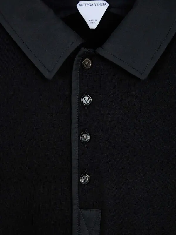 Bottega Veneta Collared Long-sleeve Polo Shirt