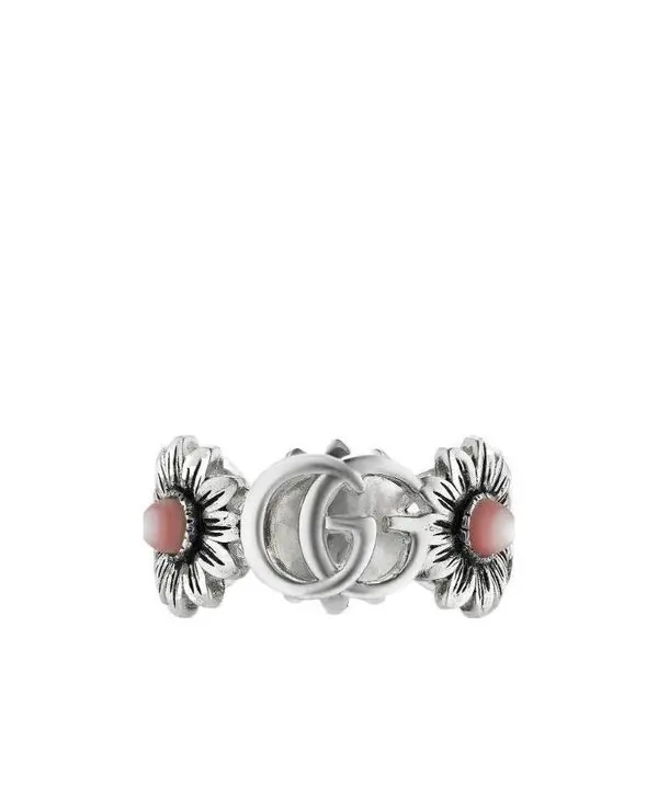 Gucci Double G Flower Ring - Gray