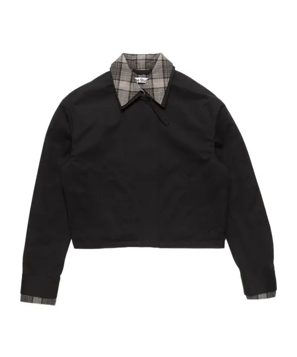 Acne Studios Faux-layered Twill Jacket - Black