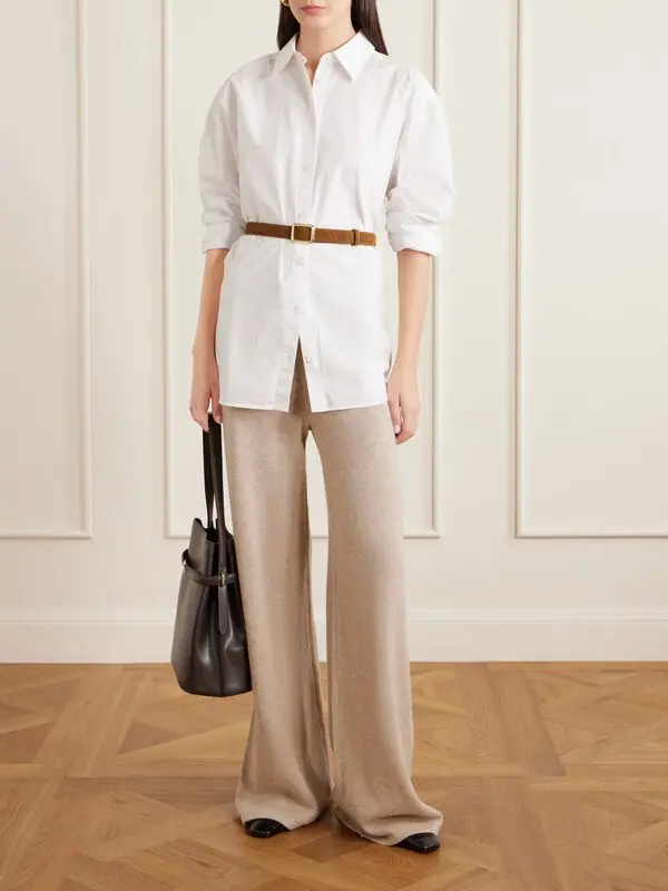 THE ELDER STATESMAN Juniper Cashmere Wide-leg Pants