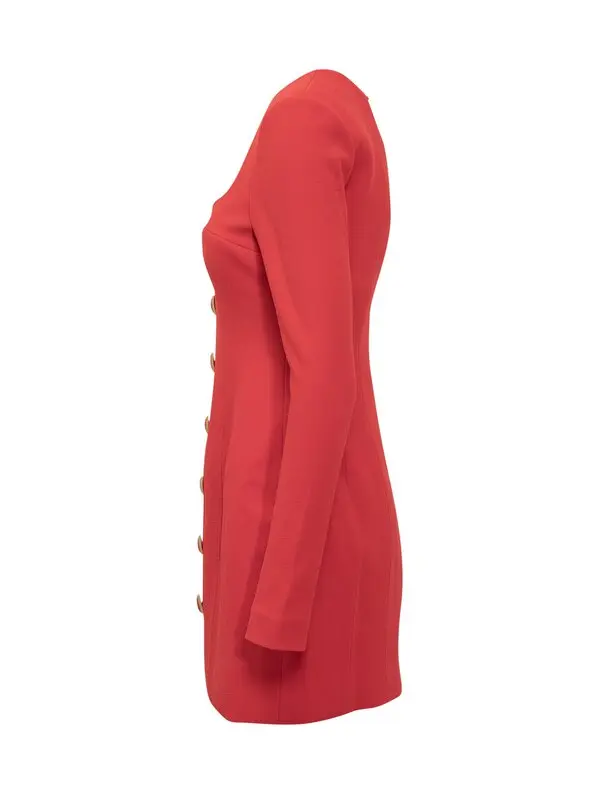Rebecca Vallance Cameron Buttoned Mini Dress