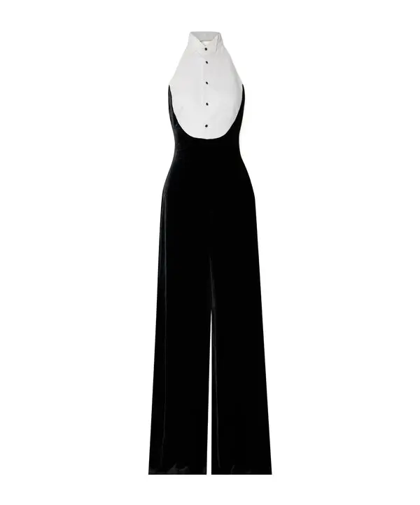 Ralph Lauren Illeana Two-tone And Halterneck Jumpsuit