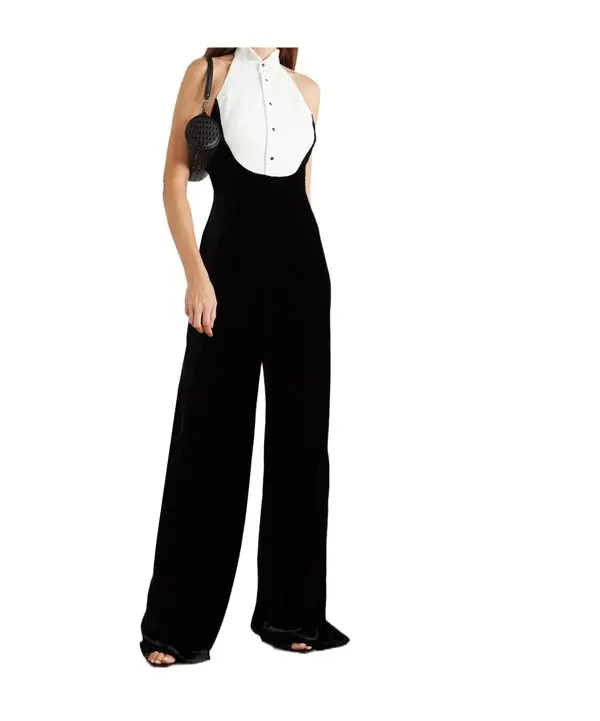 Ralph Lauren Illeana Two-tone And Halterneck Jumpsuit