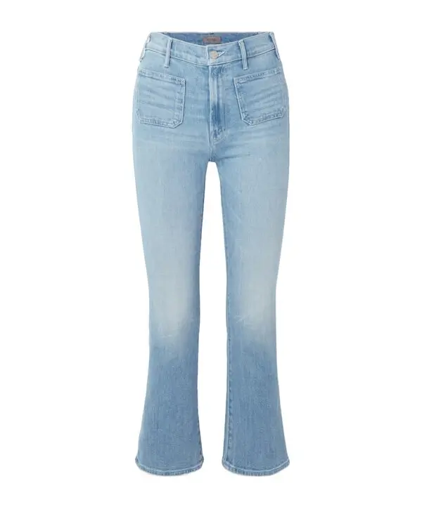 MOTHER Hustler High-waisted Flared Jeans With Patch Pockets