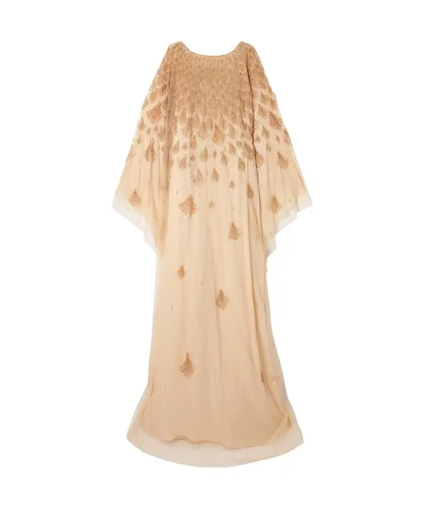 GEORGES HOBEIKA Beaded Tulle Gown