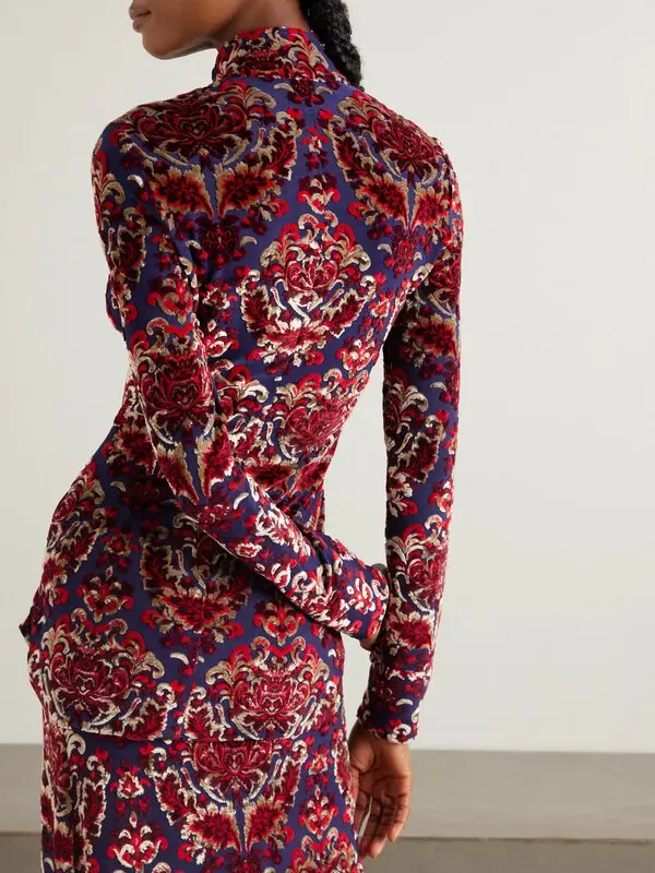 Rabanne Paisley Jacquard Velvet Shirt
