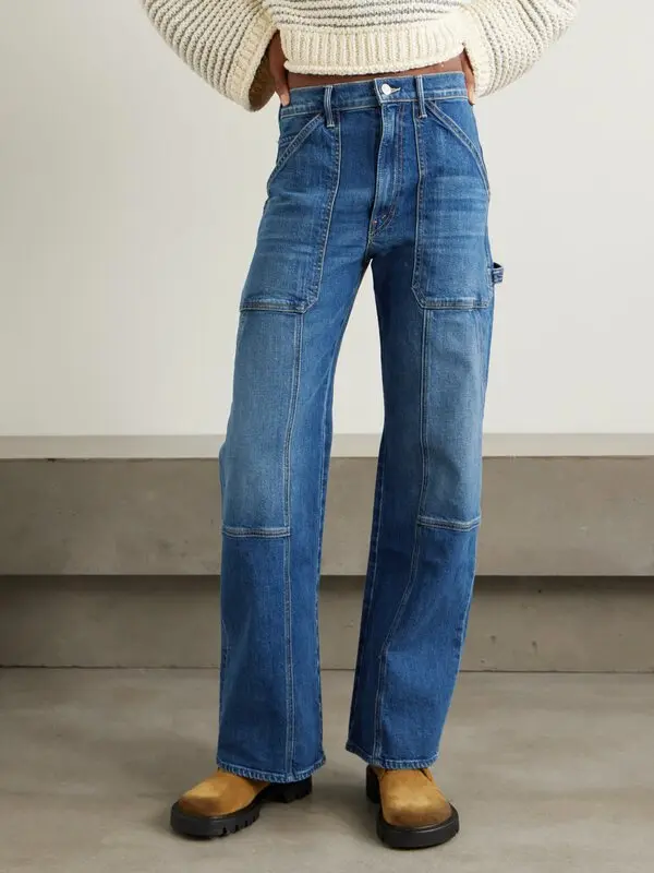 MOTHER The Lasso Utility Sneak High-waisted Straight Leg Jeans