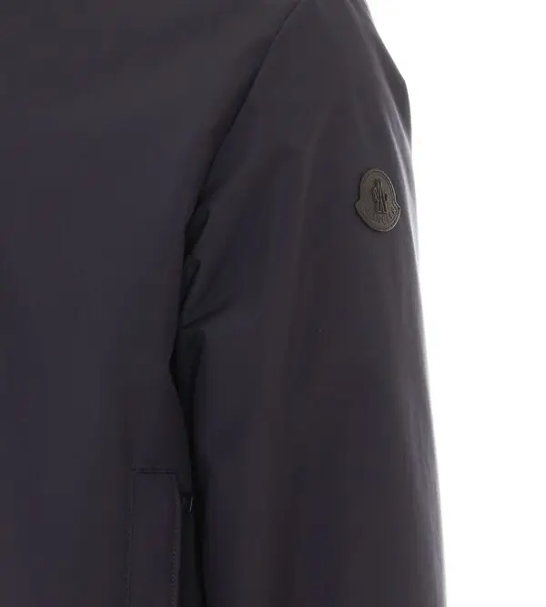 Moncler Luserna Short Down Jacket With Stand Collar - Navy Blue