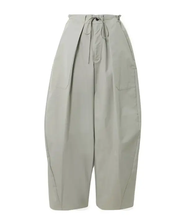 KALLMEYER Pleated Cotton-blend Twill Wide-leg Trousers