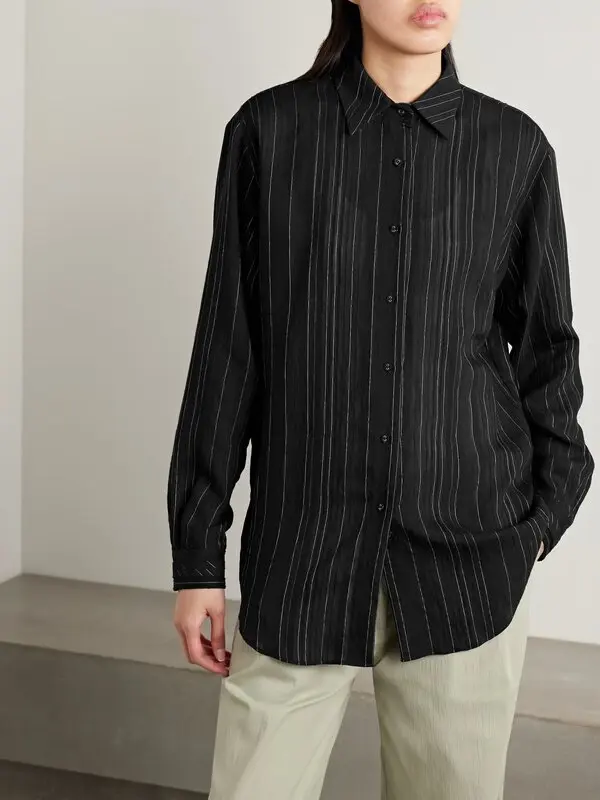 Proenza Schouler Striped Tulle Shirt