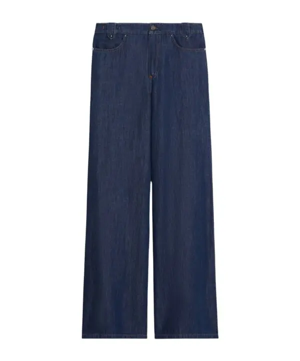IBLUES Wide-leg Denim Jeans With Stud Appliqués
