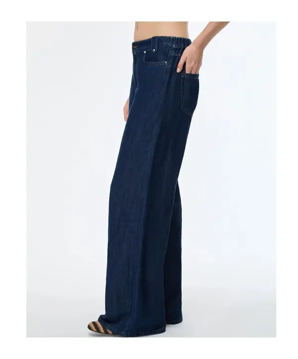 IBLUES Wide-leg Denim Jeans With Stud Appliqués