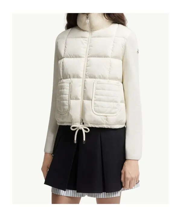 Moncler Quilted Wool Zip-up Cardigan