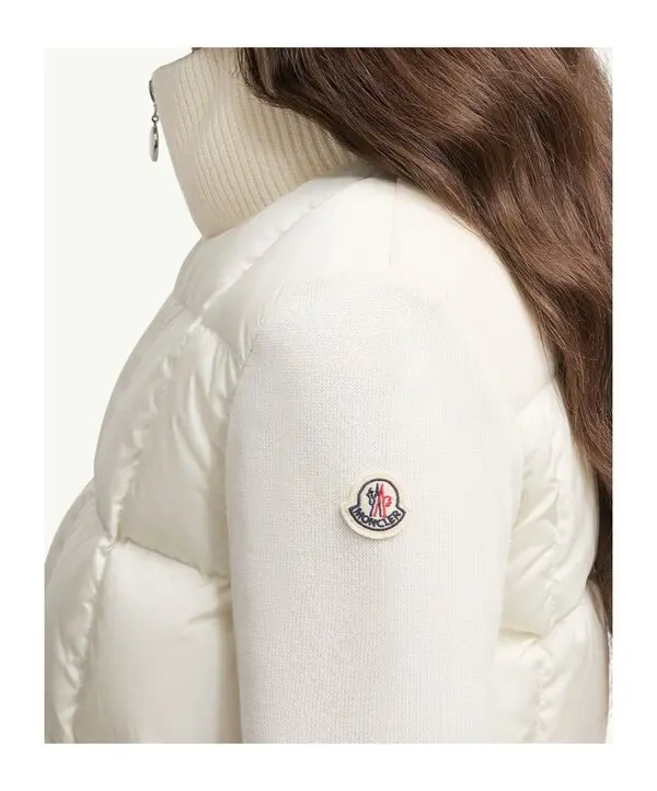 Moncler Quilted Wool Zip-up Cardigan