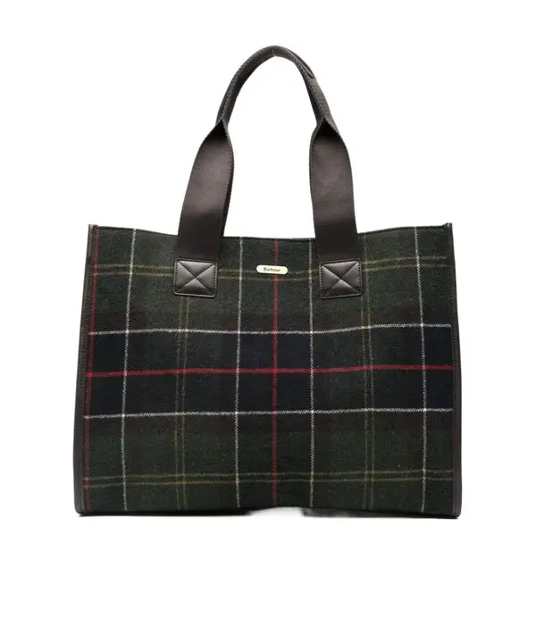 Barbour Turnberry Checked Wool Blend Tote Bag - Multi-color