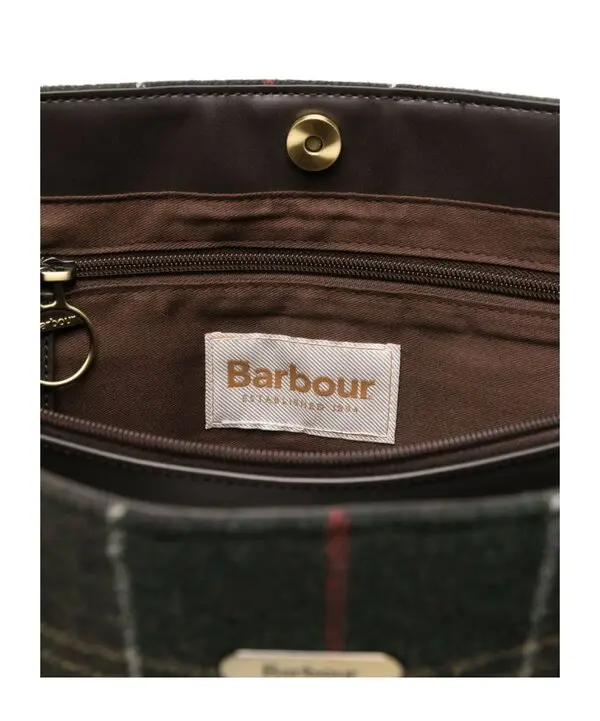 Barbour Turnberry Checked Wool Blend Tote Bag