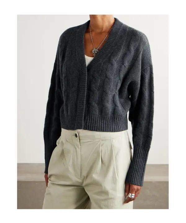 Le Kasha Long Sleeve Chunky Knit Cardigan