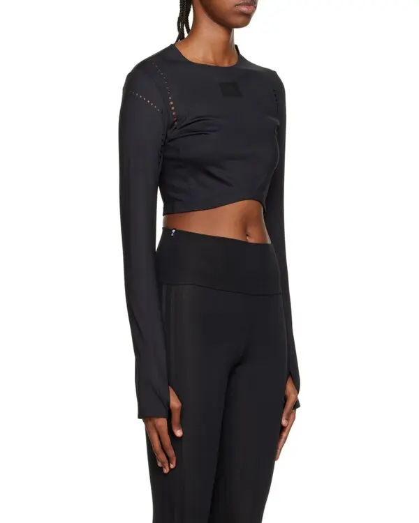 Adidas Sports Cropped T-shirt With Rubber Logo