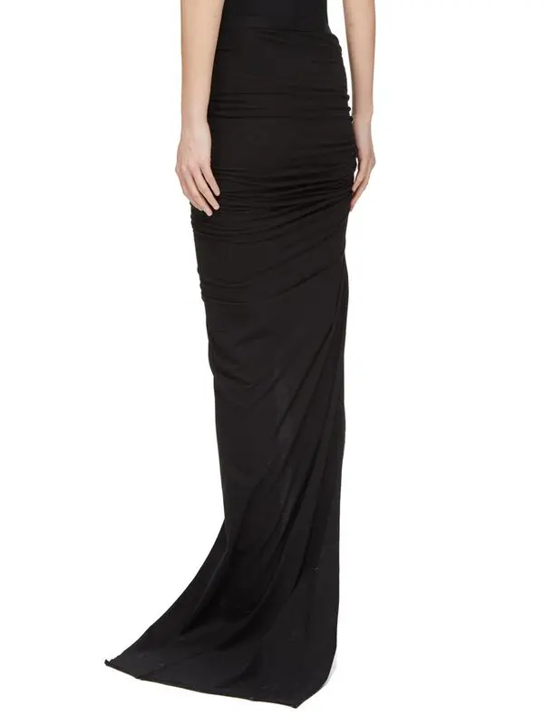 Rick Owens Soft Edfu Drawstring Maxi Skirt