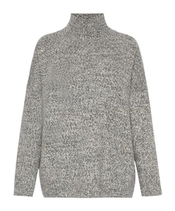 Max Mara Wool Knit Turtleneck Jumper Medium Grey