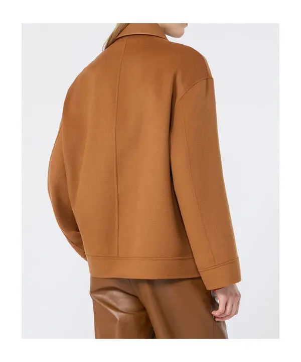 Max Mara Double Wool, Cashmere And Silk Coat Caramel