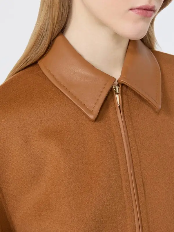 Max Mara Double Wool, Cashmere And Silk Coat Caramel