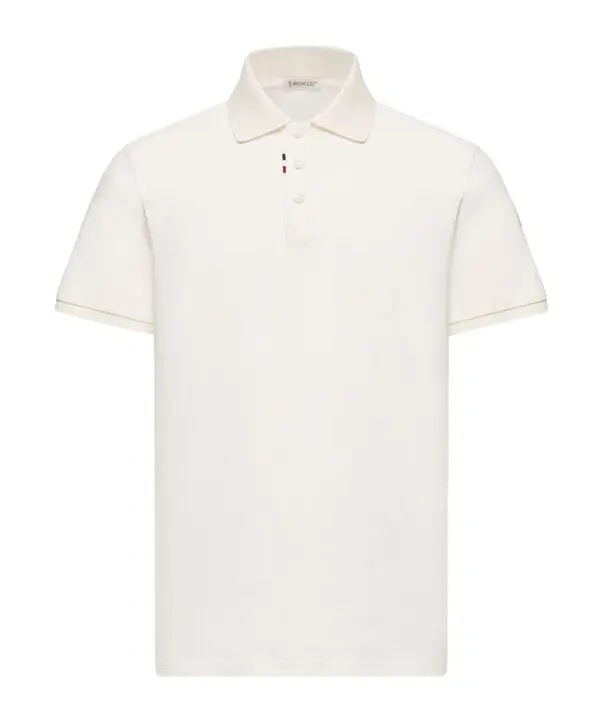 Moncler Logo Cotton Piquet Polo Shirt