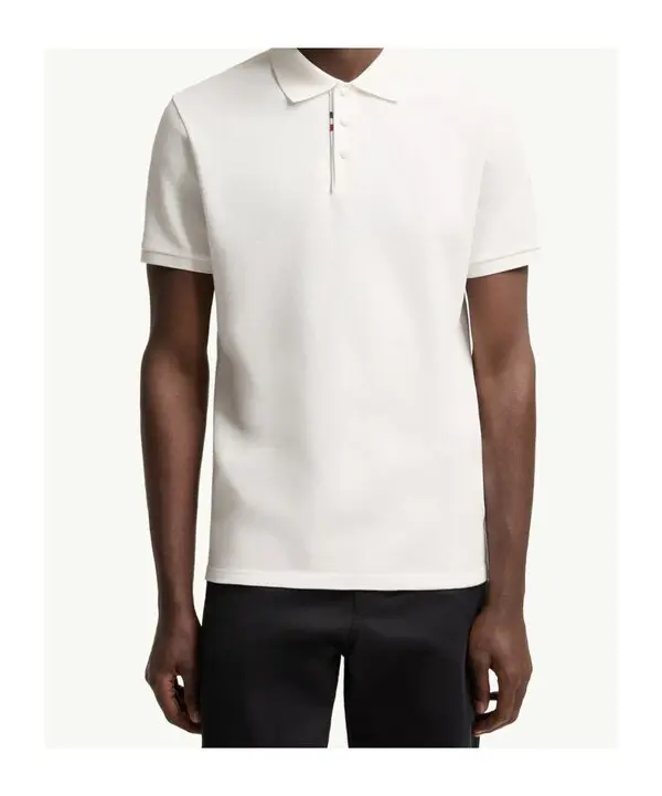 Moncler Logo Cotton Piquet Polo Shirt