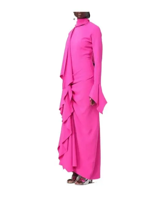 Solace Long-sleeved Ruffled Maxi Dress
