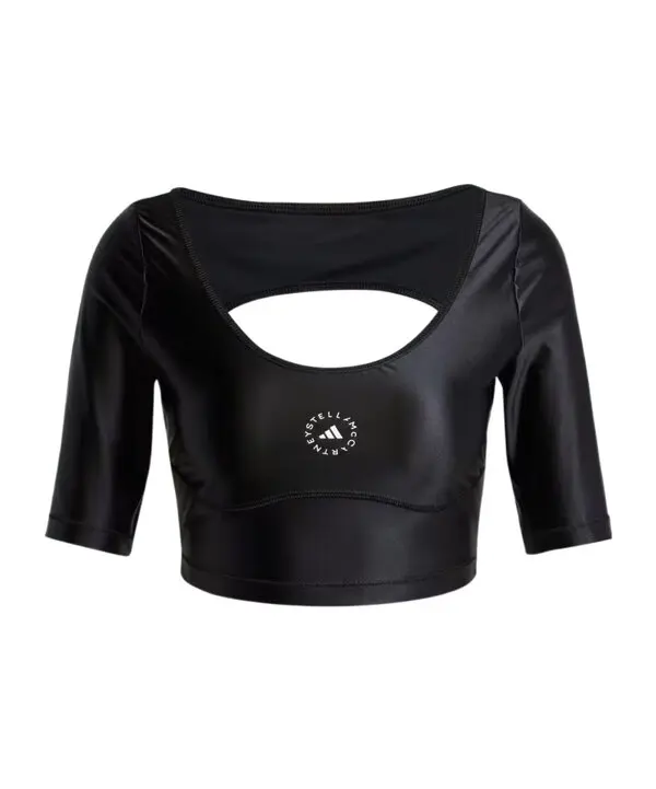 Adidas By Stella McCartney Logo Printed Cropped Top