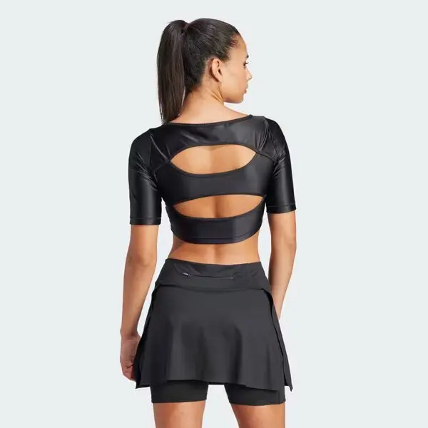 Adidas By Stella McCartney Logo Printed Cropped Top