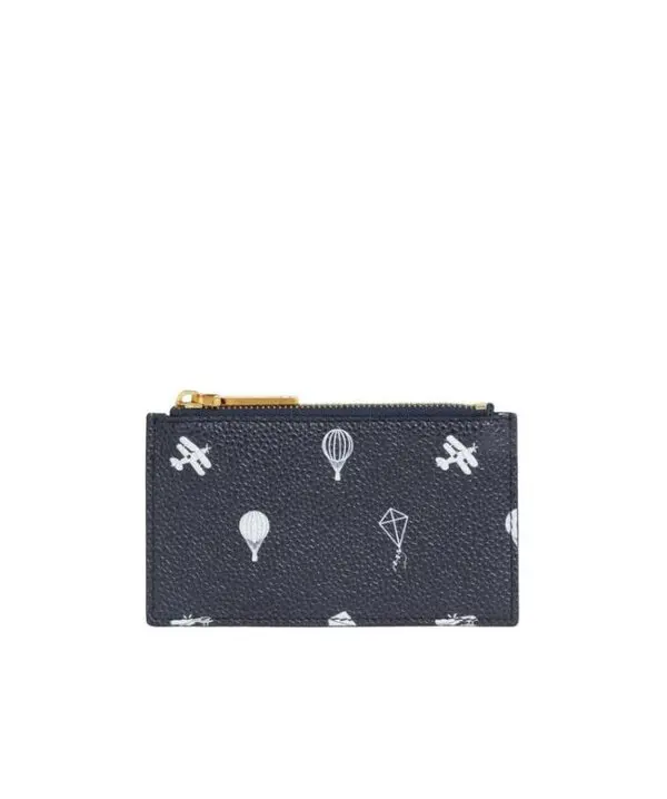 Thom Browne Pebble Grain Zippered Card Holder