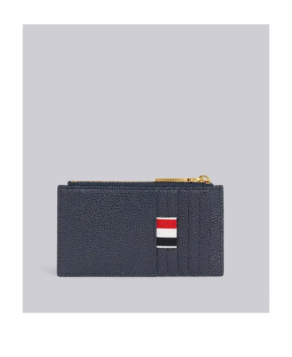 Thom Browne Pebble Grain Zippered Card Holder