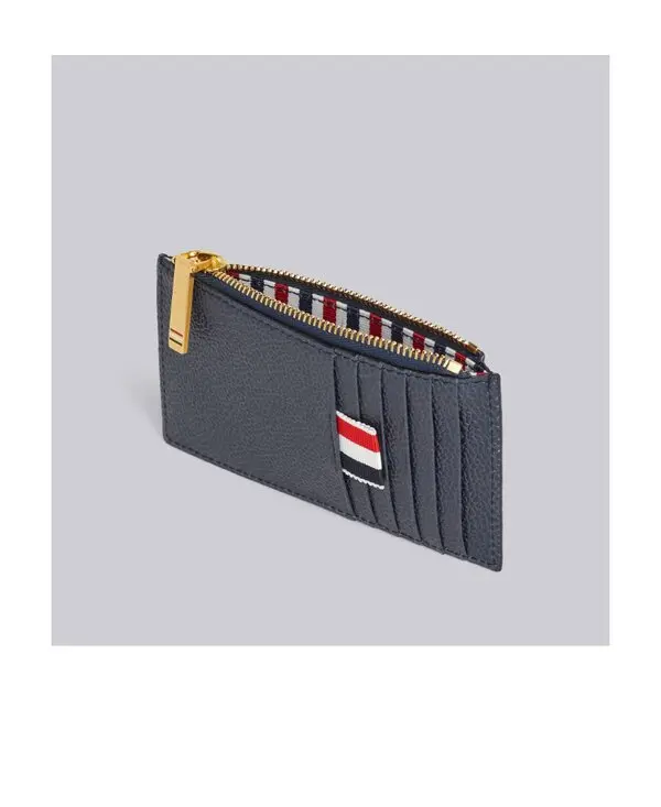 Thom Browne Pebble Grain Zippered Card Holder