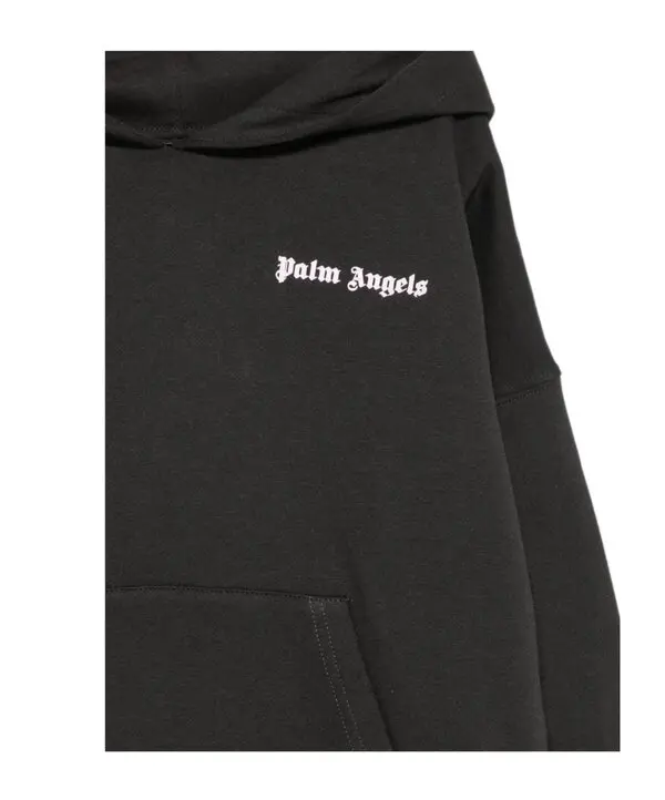 Palm Angels Long Sleeve Hooded Sweatshirt