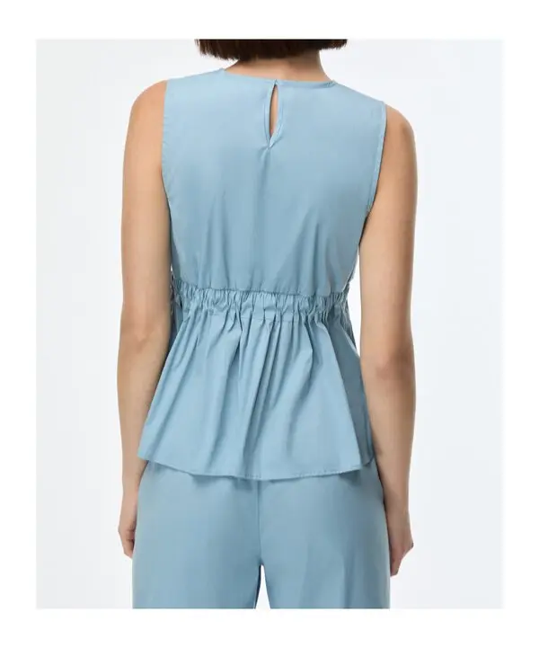IBLUES Flared Sleeveless Top With Drawstring Detail