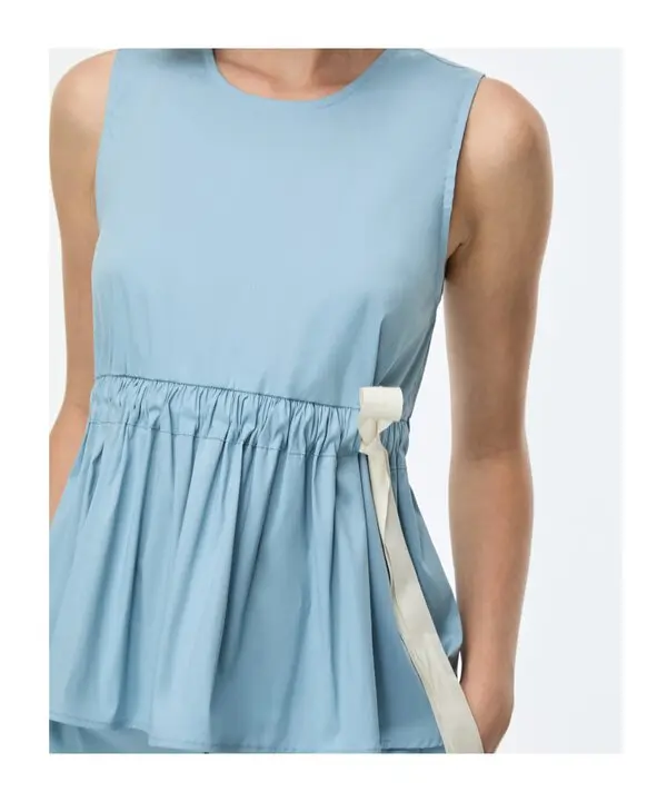 IBLUES Flared Sleeveless Top With Drawstring Detail