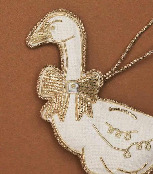 KATIE LARMOUR Beaded Goose Tree Decoration