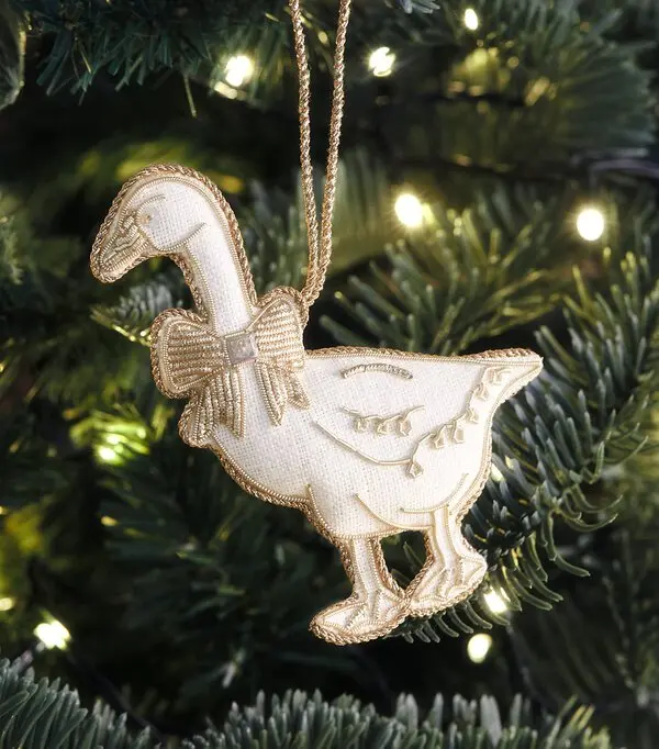 KATIE LARMOUR Beaded Goose Tree Decoration