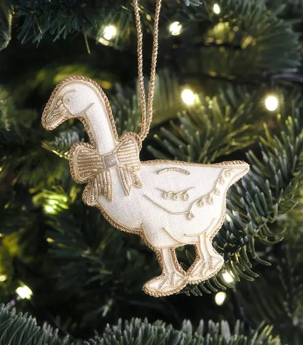 KATIE LARMOUR Beaded Goose Tree Decoration