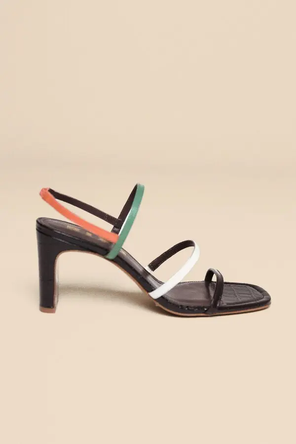Rixo Ciervo Strappy Heeled Sandals - Brown