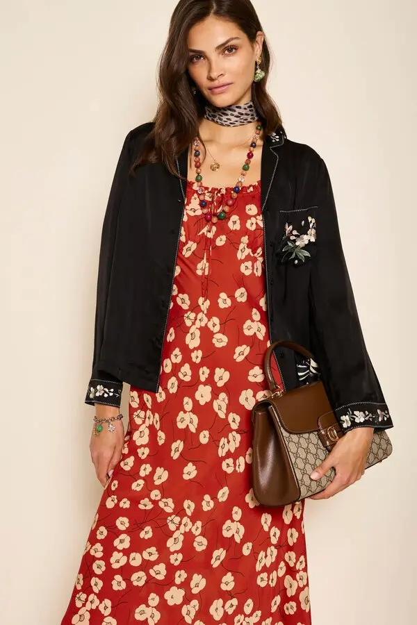Rixo Mollie Embroidered Blossom Shirt