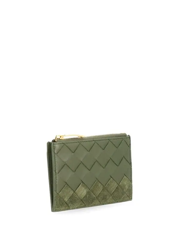 Bottega Veneta Woven Card Holder With Zip