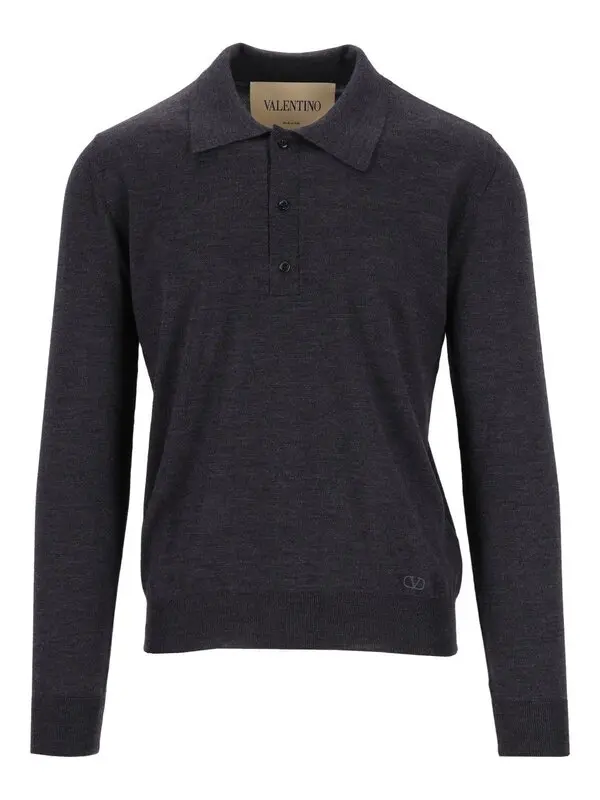 Valentino Garavani Wool Knit Polo Shirt